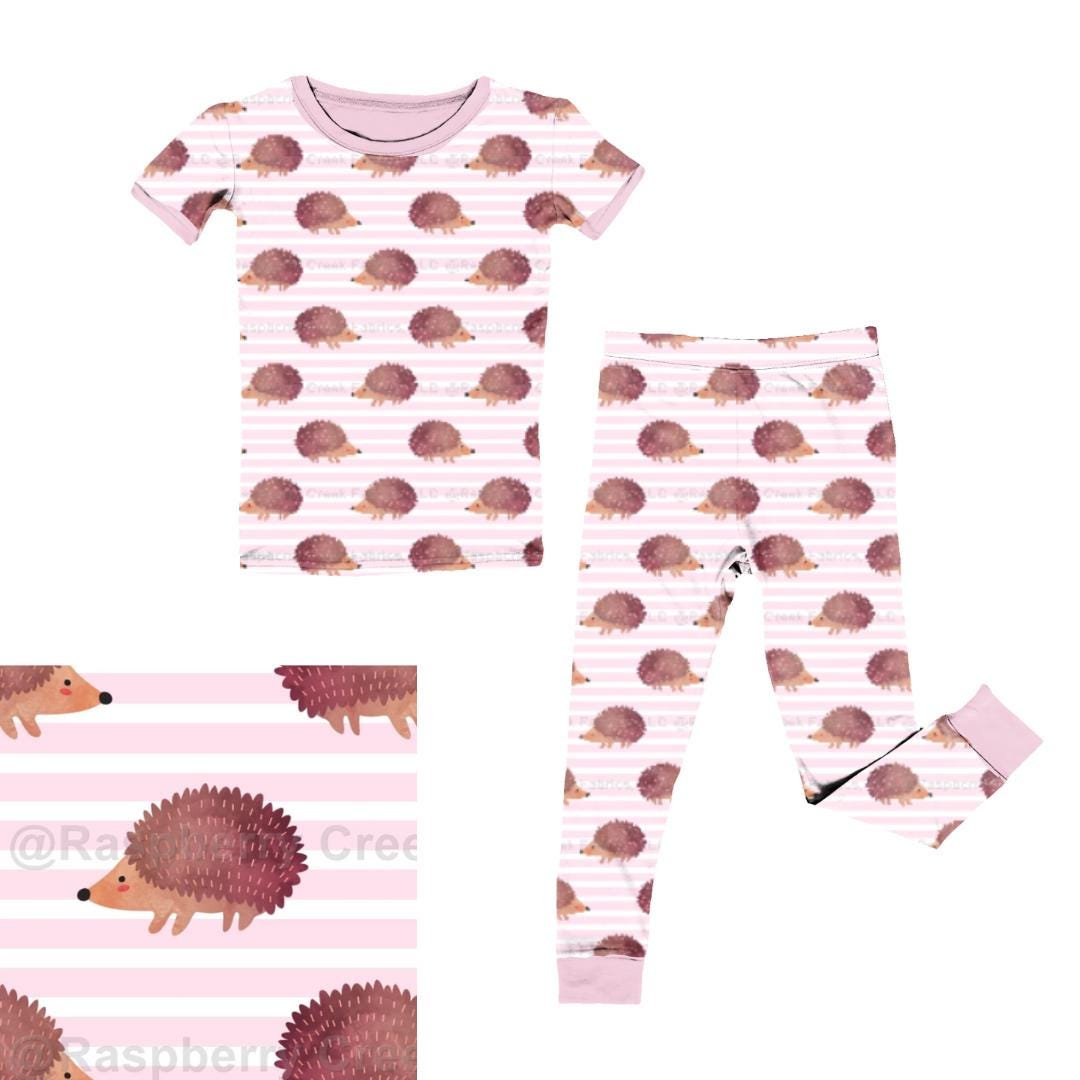 Custom-made to Order | Happy as a Hedgehog | Kid's Snug Fit Pajamas ...