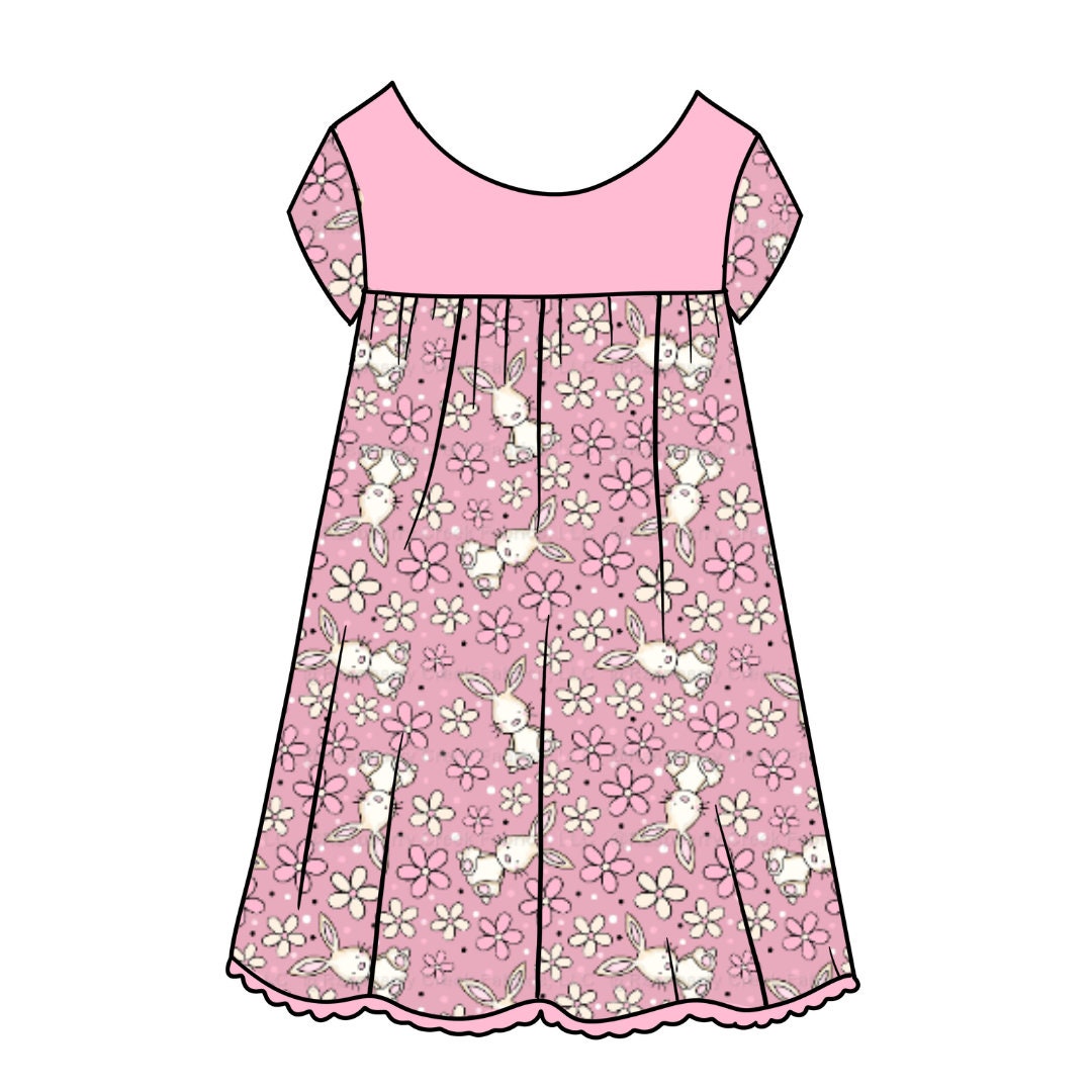 Bunny Nightgown for Easter Nightgown for Girls Toddler Nightgown Pink ...