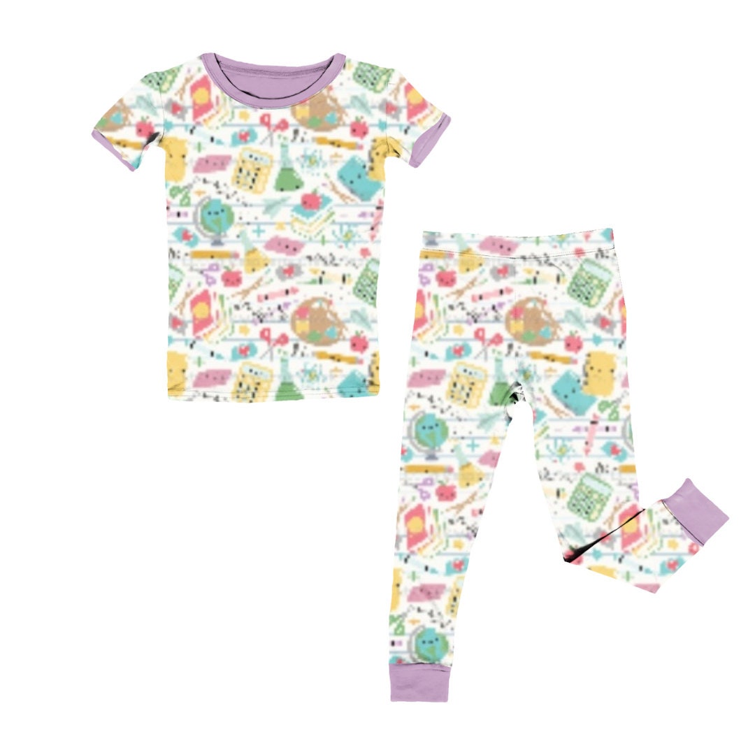 Custom-made to Order Back to School Pj's Kid's Snug Fit Pajamas CPSC ...