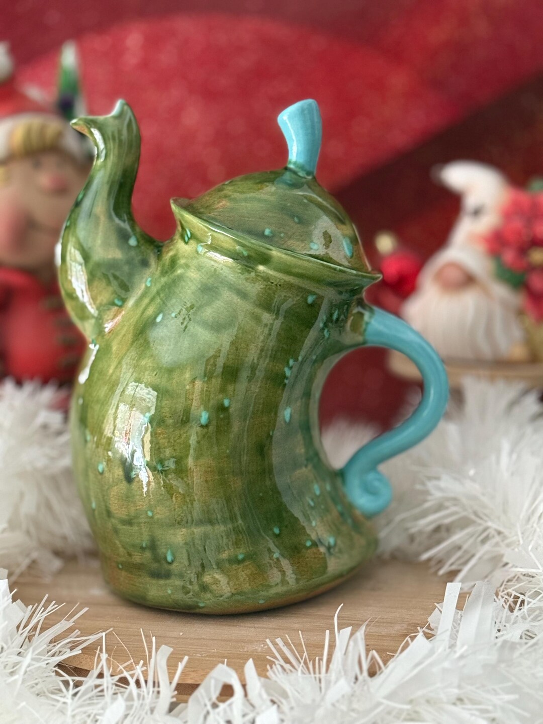 SALE Retro Jade Sassy Teapot, Teacup, Canister, Butter Dish, Spoon Rest ...