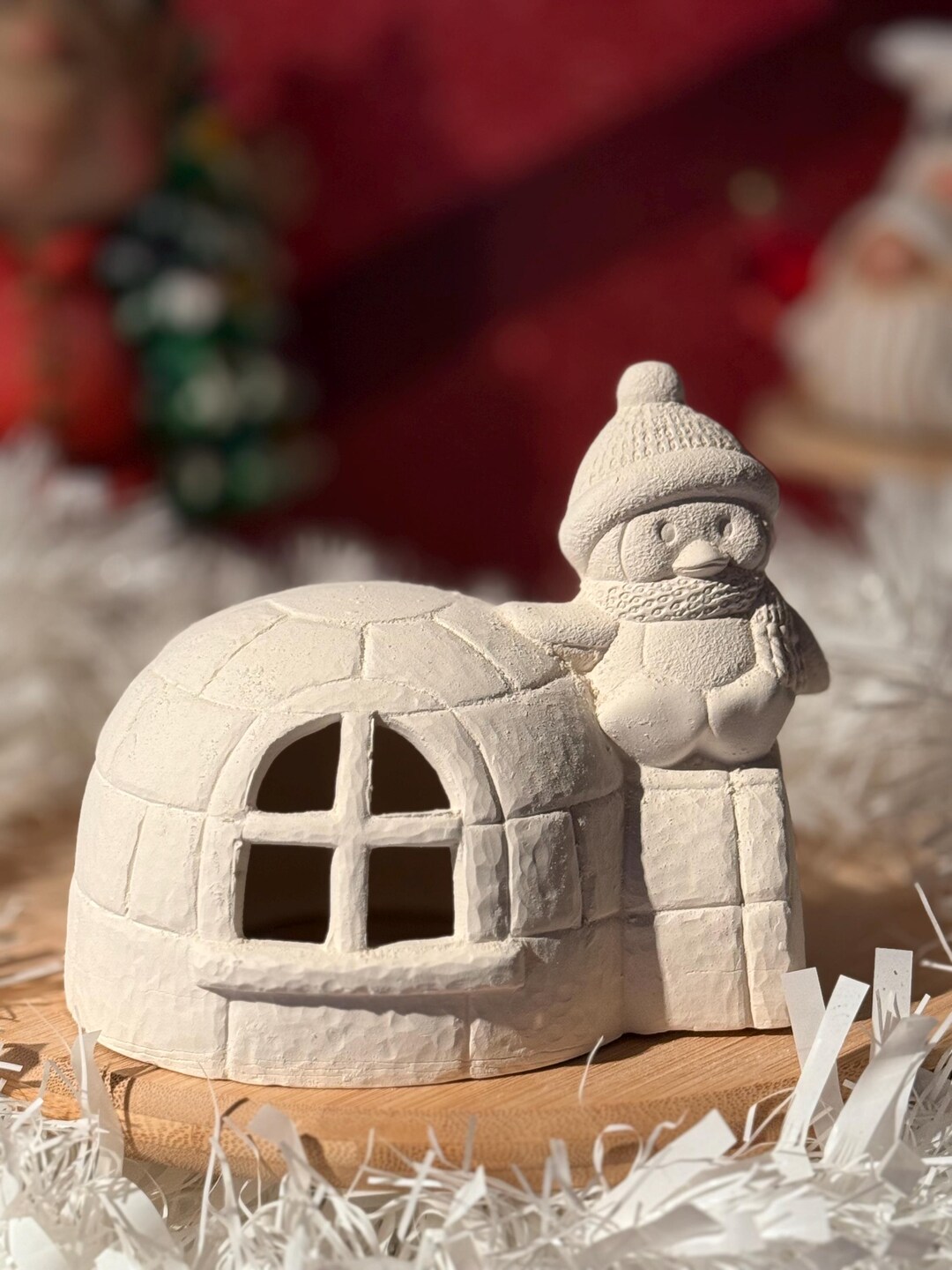 NEW - Paint Your Own 2168 Igloo Penguin 6"t X 5"w Ceramic Pottery ...