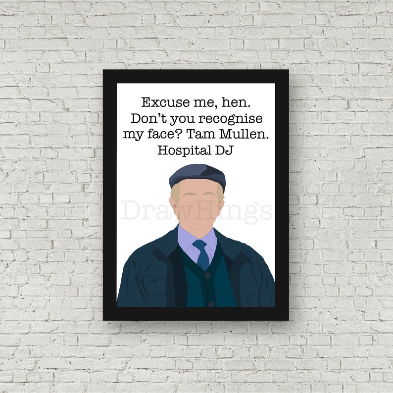 Tam Mullen Still Game Funny Scottish Digital Art | Etsy