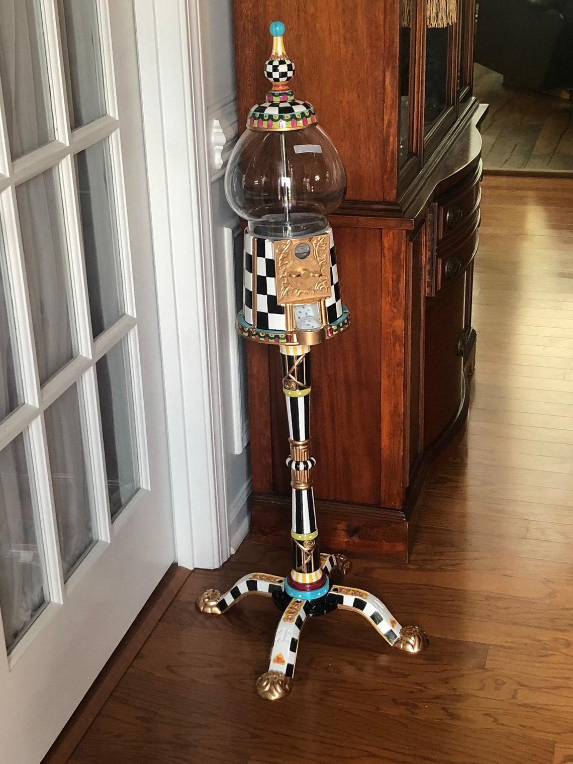 Gumball Machine With Fun Finial on Top Custom Hand-painted - Etsy