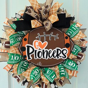 Personalized Football Door Wreath Choose Your Team and Colors: Fall ...