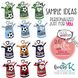 Personalized Soccer/volleyball Door Wreath Choose Your Team Colors ...