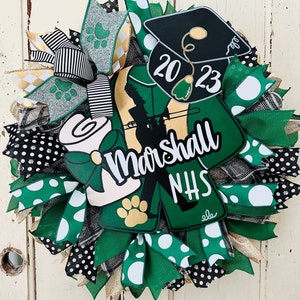Personalized Graduation Wreath Custom Colors School Name or - Etsy