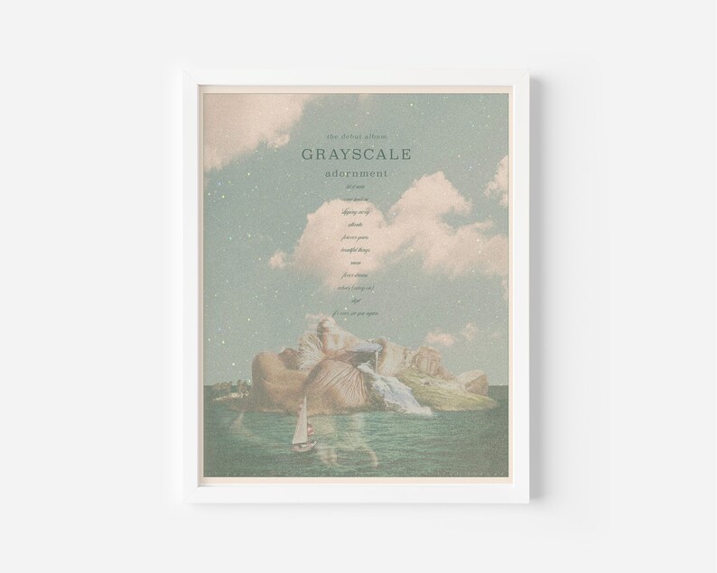 Grayscale Adornment Poster - Etsy