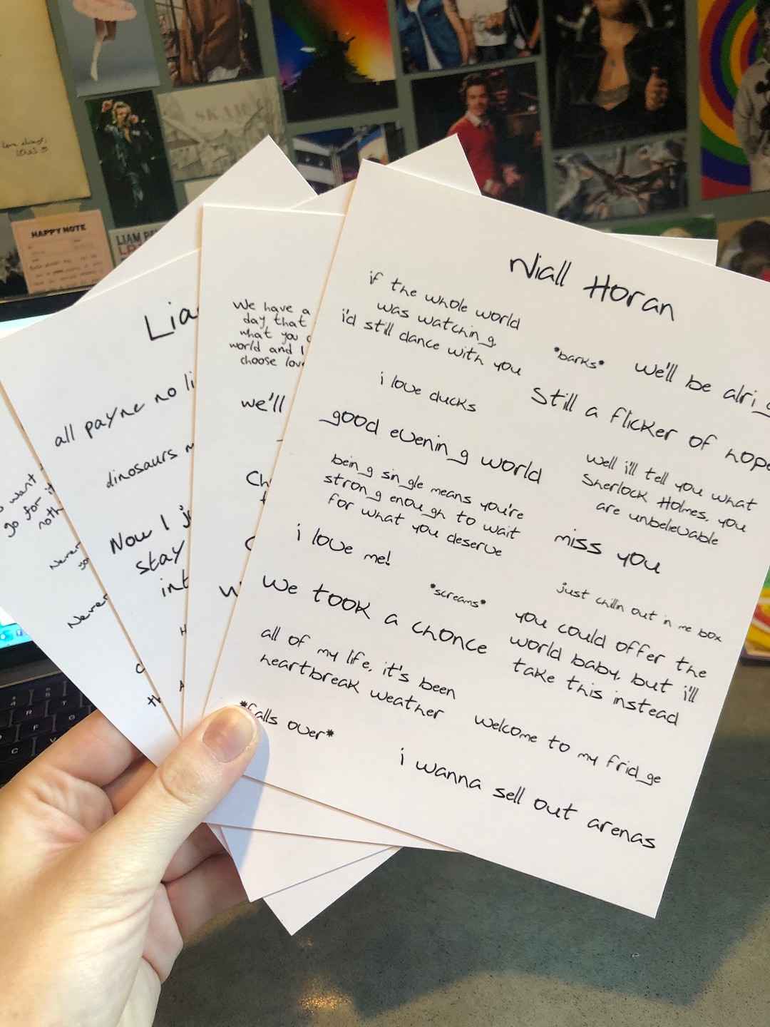 One Direction Handwriting Prints - Etsy