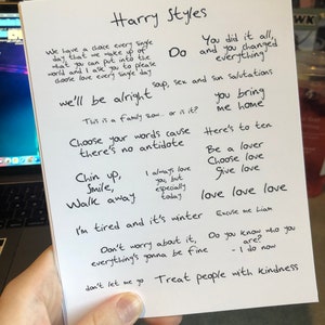 One Direction Handwriting Prints - Etsy