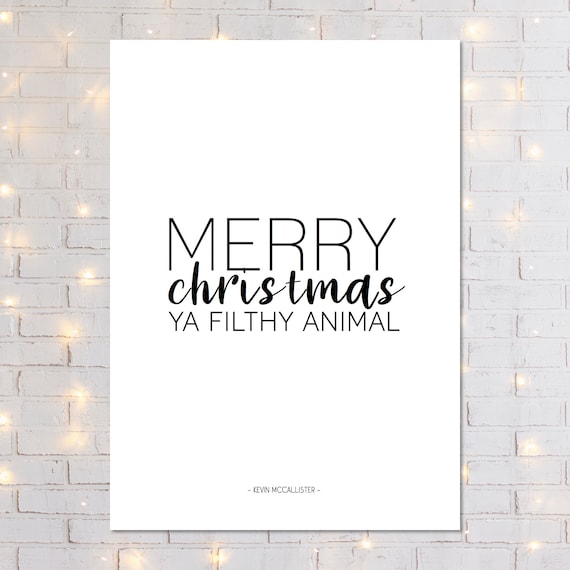 Home Alone Movie Quote Wall Art digital Print Merry | Etsy