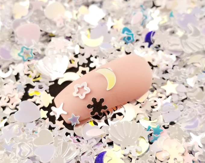 Periwinkle Daydream Mixed Shape Iridescent Glitter 3-6mm | Etsy