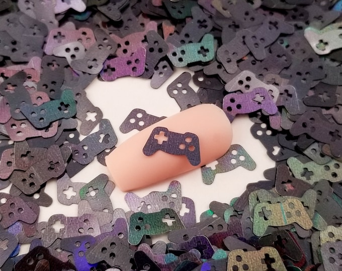 Holographic Black Game Controller Glitter Game Console - Etsy