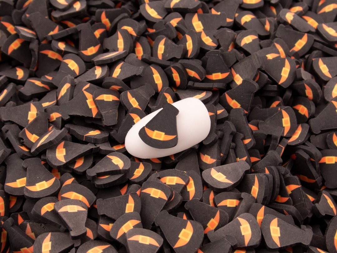 10mm Pilgrims Witches Hat Polymer Clay Fake Sprinkle Mix, Plastic Fimo ...