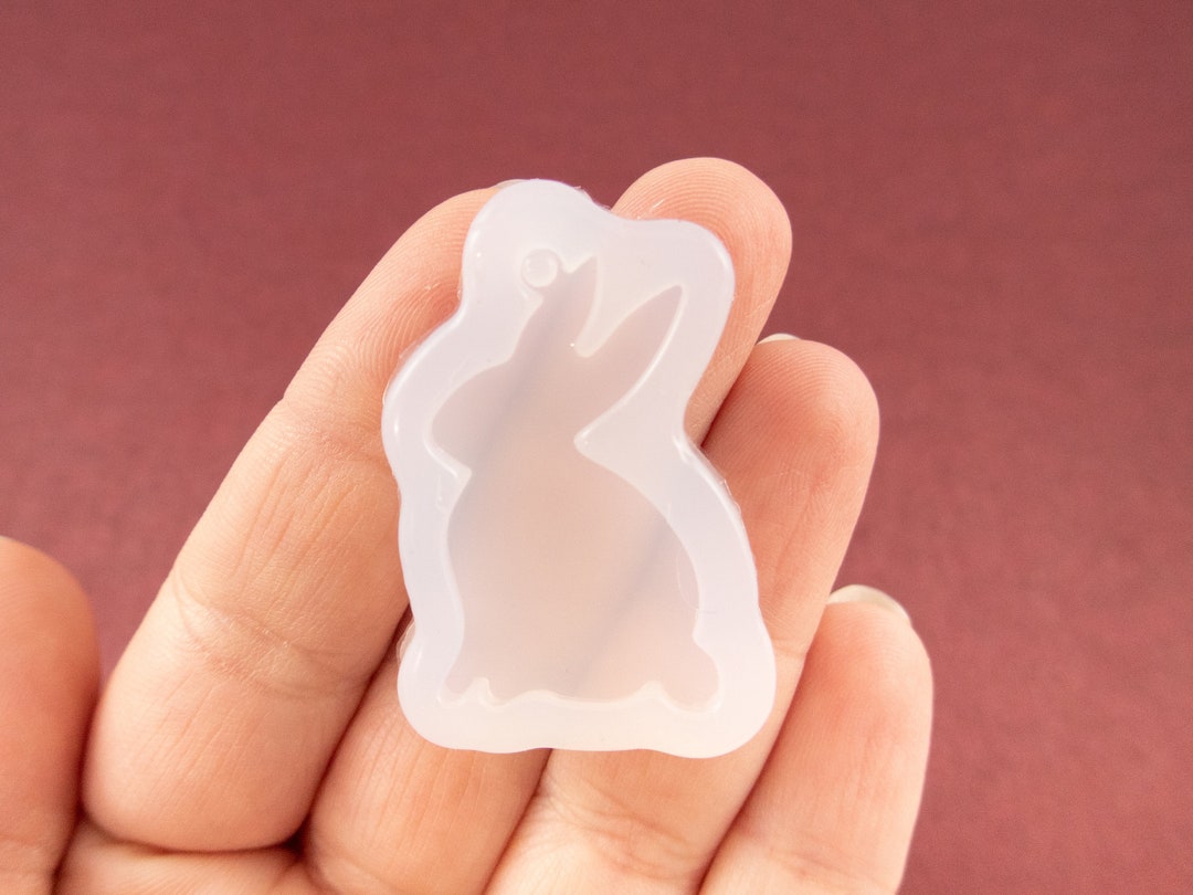33mm Bunny Charm Pendant Silicone Cabochon Mold, Springtime Easter ...