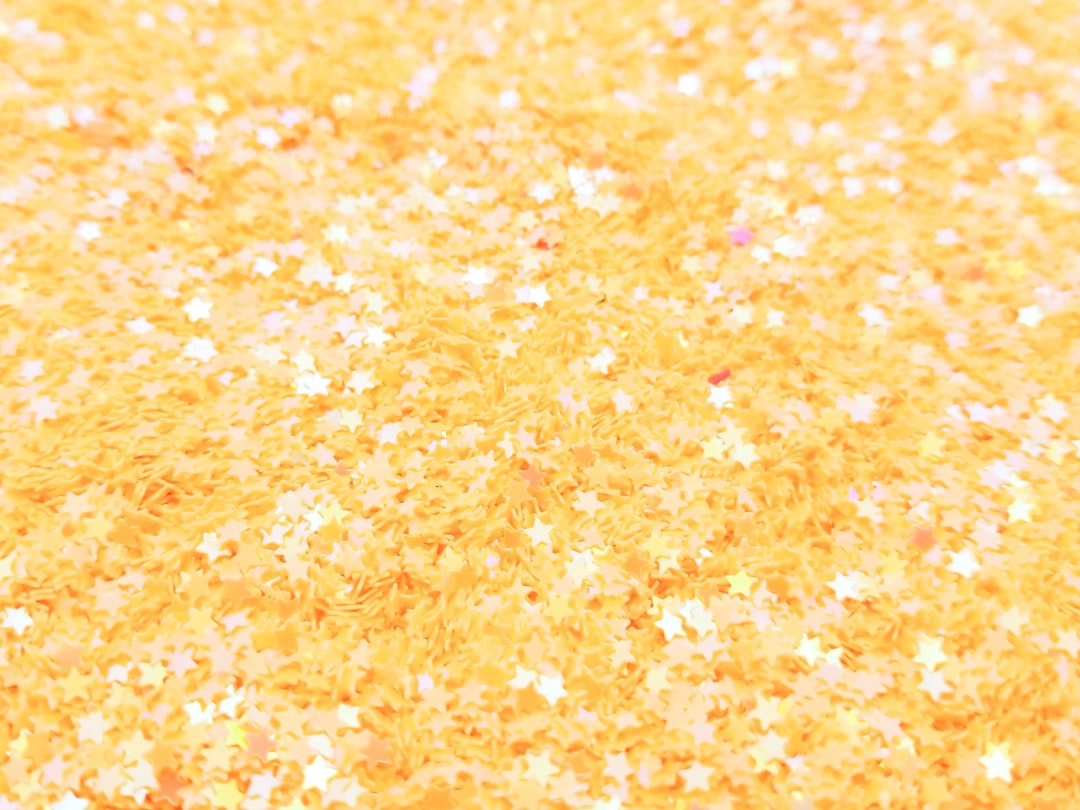 3mm Mango Yellow Iridescent Shift Star Glitter, Resin Supplies Kawaii ...