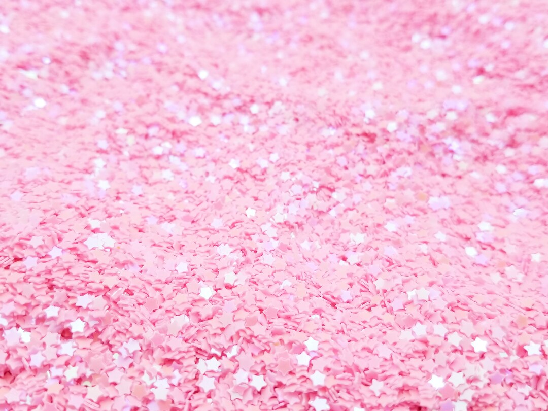 3mm Baby Pink Iridescent Shift Star Glitter, Resin Supplies Kawaii ...