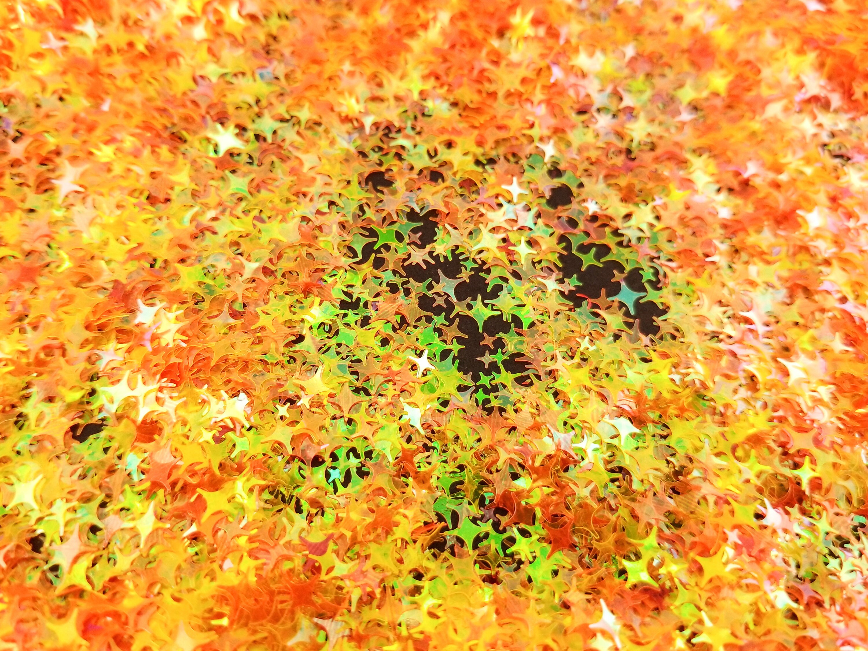Dreamy Orange Mix Iridescent Star Glitter 2-6mm Resin - Etsy