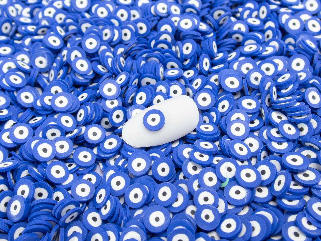 5mm Blue Evil Eye Polymer Clay Fake Sprinkles, Plastic Halloween Fake ...