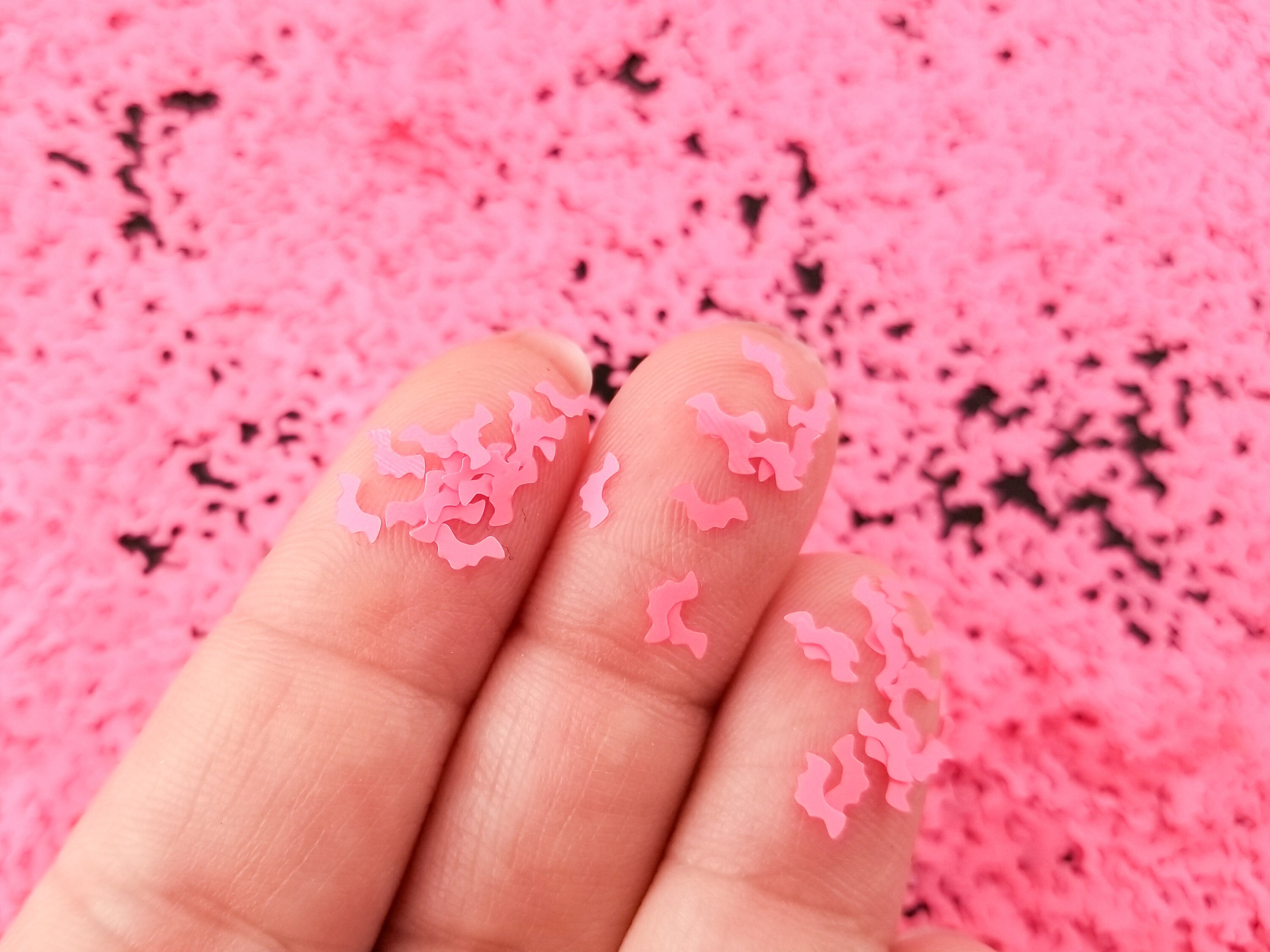 Matte Neon Pink Bat Glitter Halloween Glitter 5mm Resin - Etsy