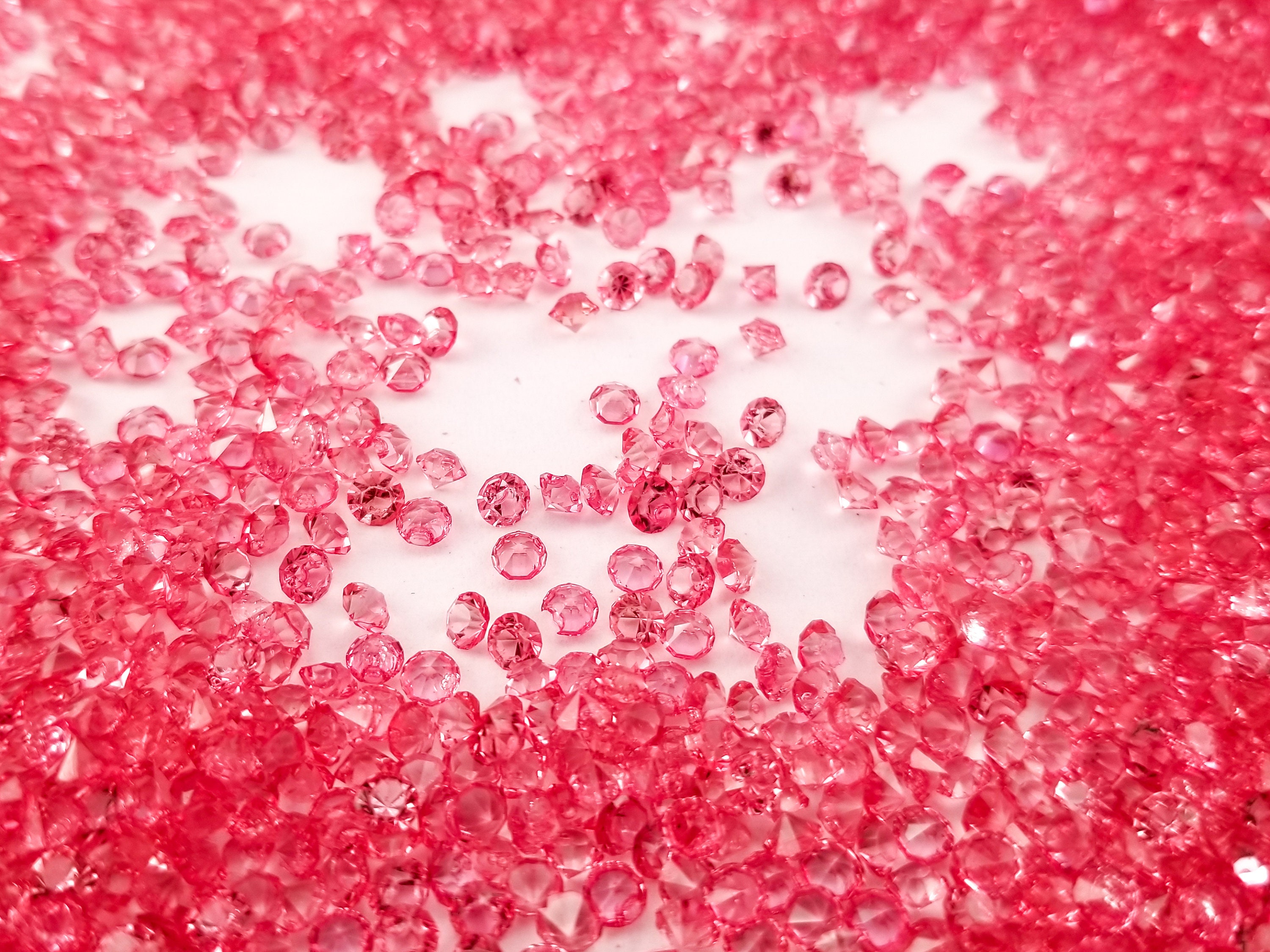 3x2mm Resin Micro Rhinestone Deep Pink Resin Gem Nail Art | Etsy