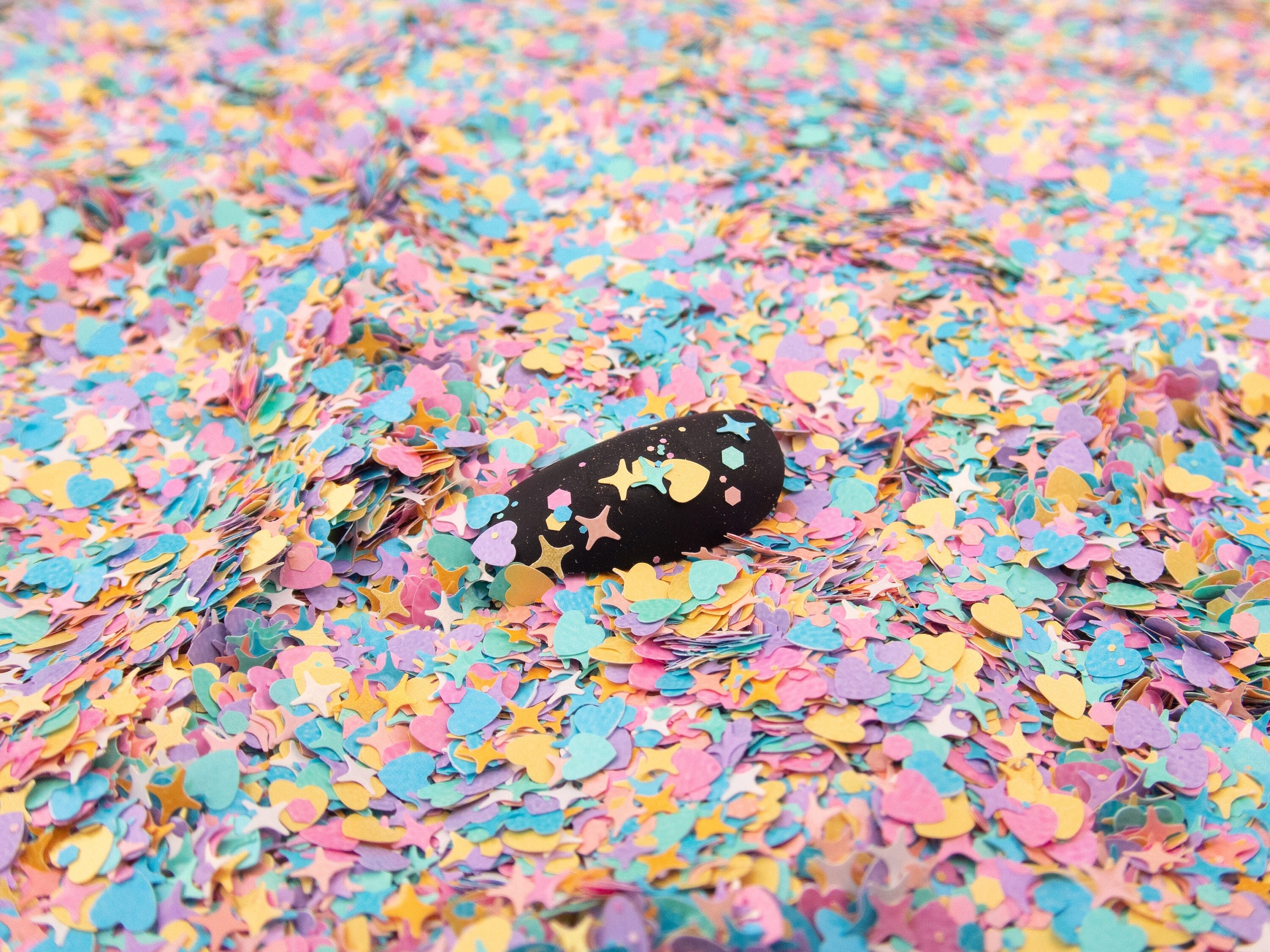 Fairytale Magic Stardust Mixed Shape Pearlescent Glitter, 1-3mm Kawaii ...