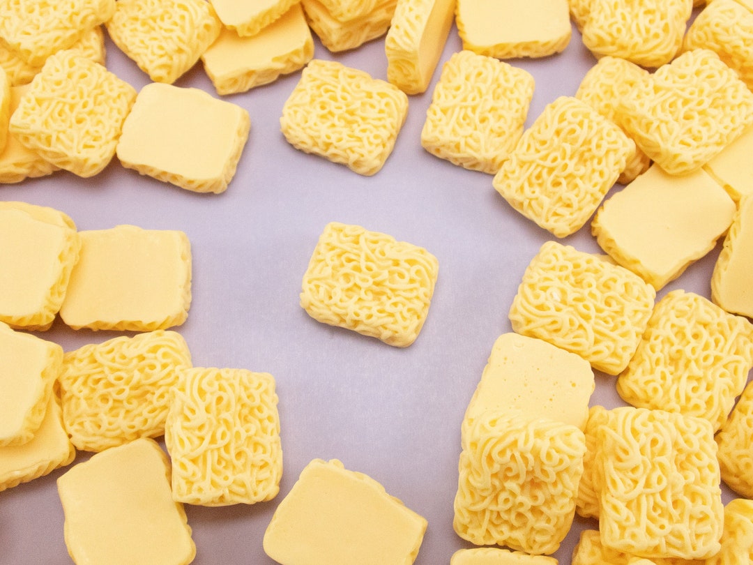 10 Miniature Square Instant Ramen Noodle Cabochons, Resin Pasta ...