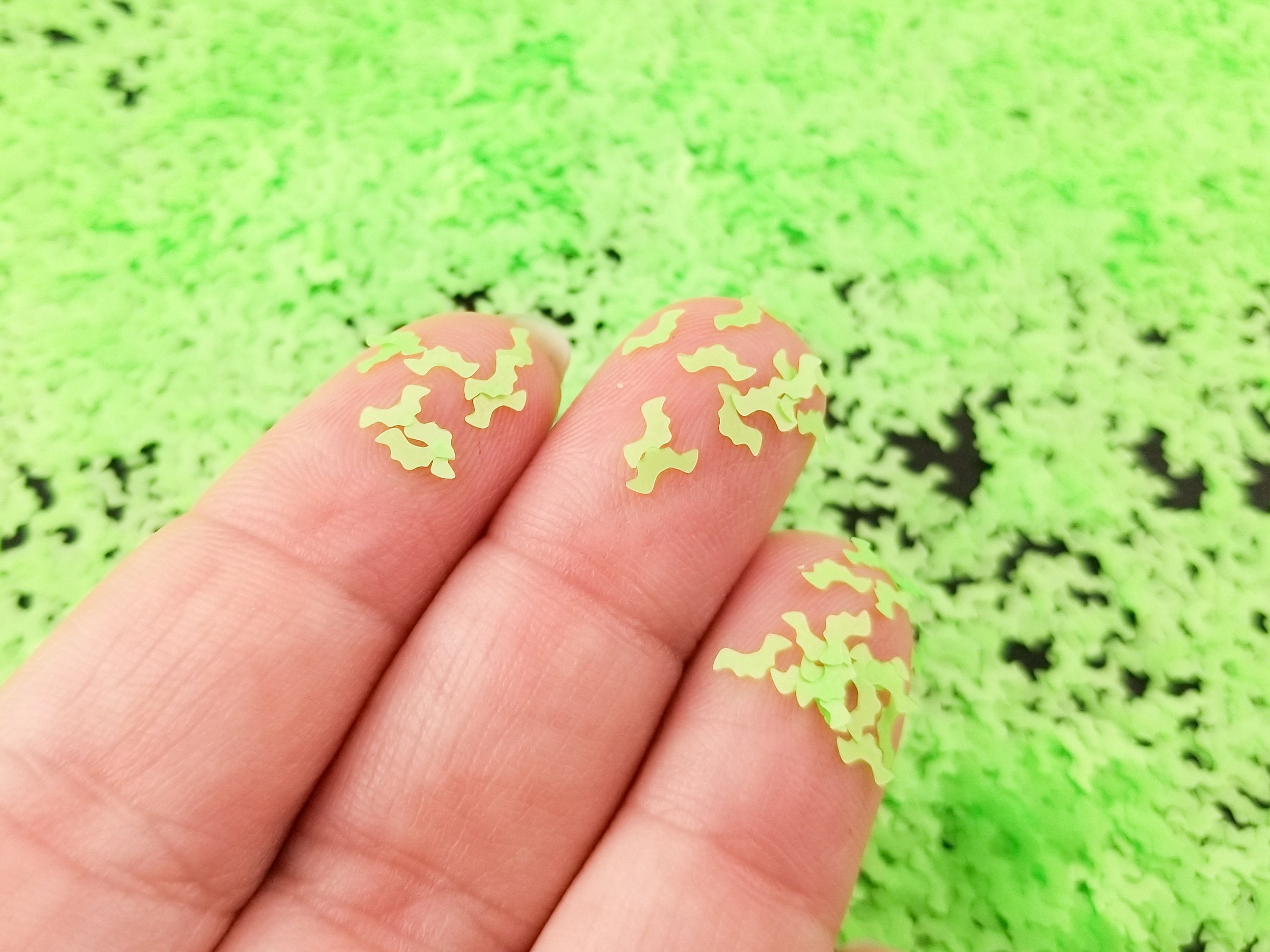 Matte Neon Green Bat Glitter, Halloween Glitter, 5mm Resin Supplies ...