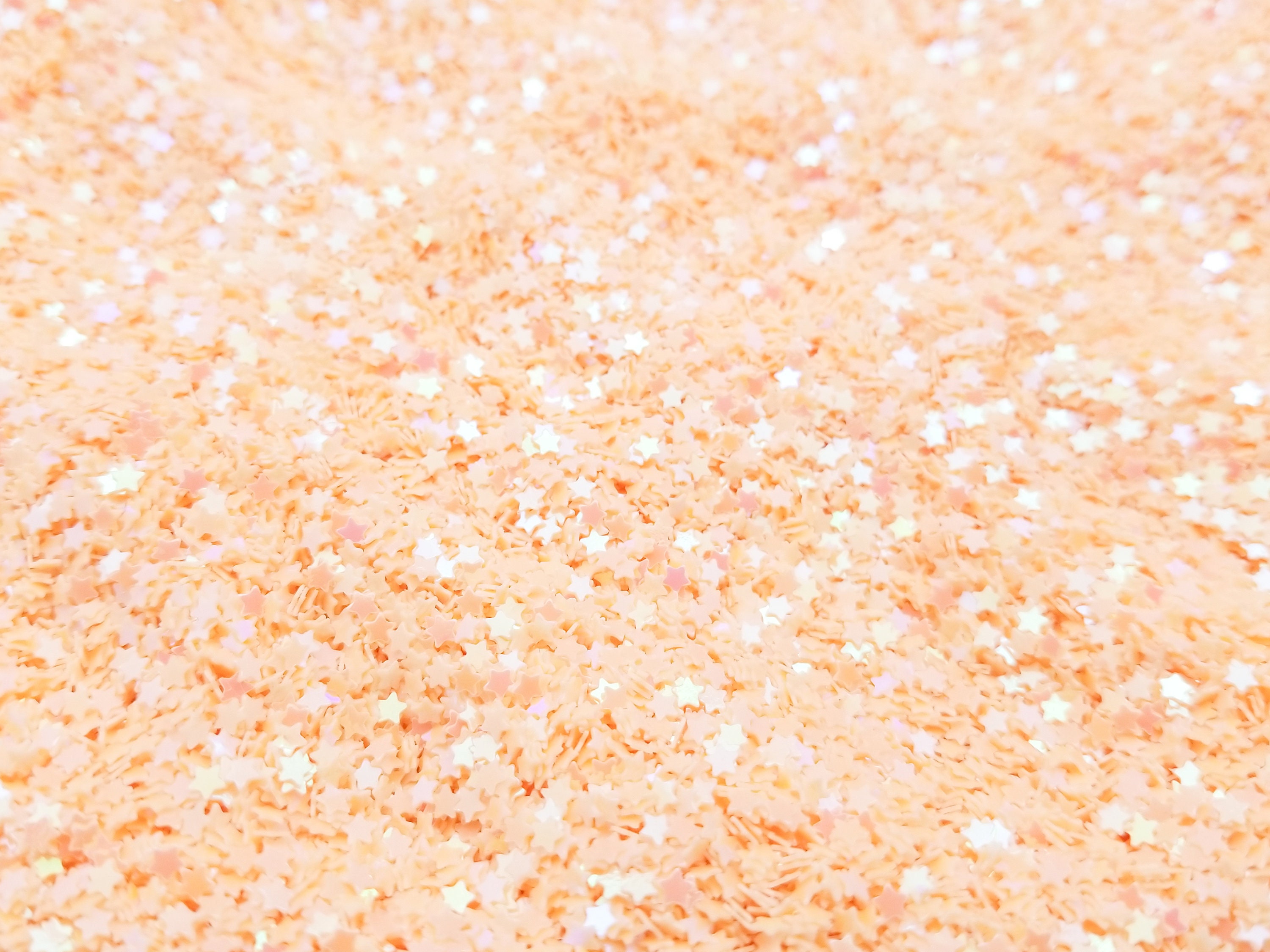 3mm Peach Iridescent Shift Star Glitter Resin Supplies Kawaii - Etsy