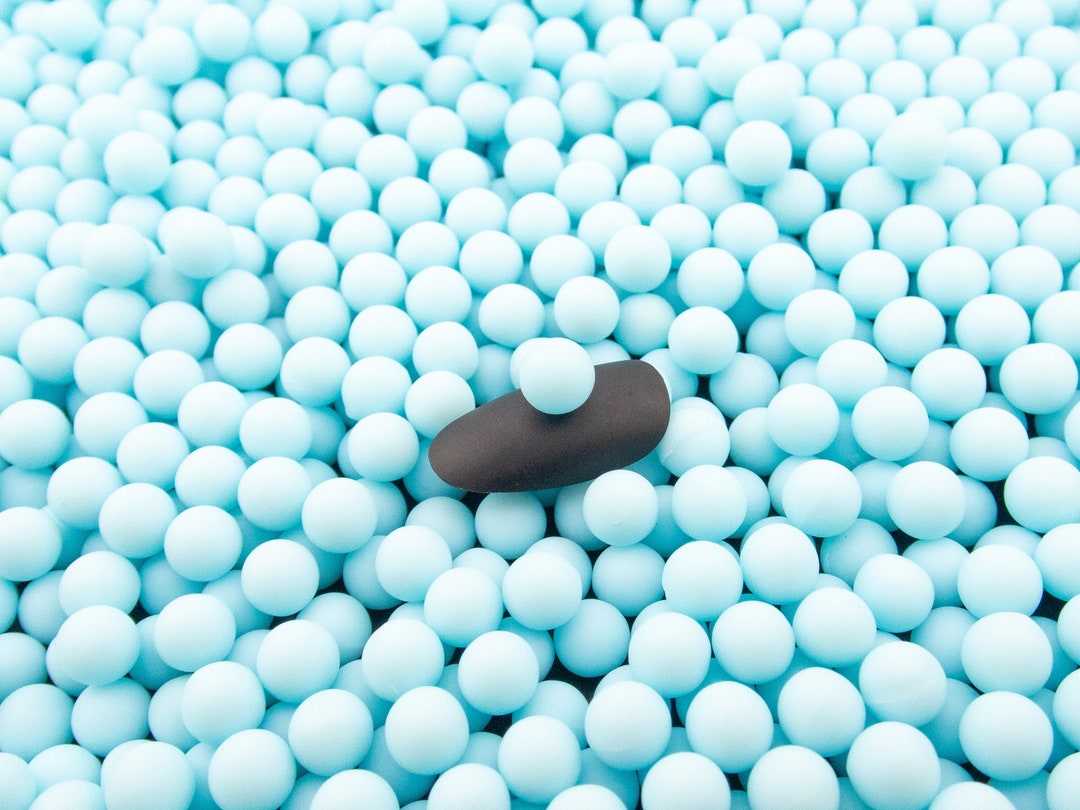 50 Grams Matte Baby Blue Fake Acrylic No Hole Caviar Pearl Bead ...