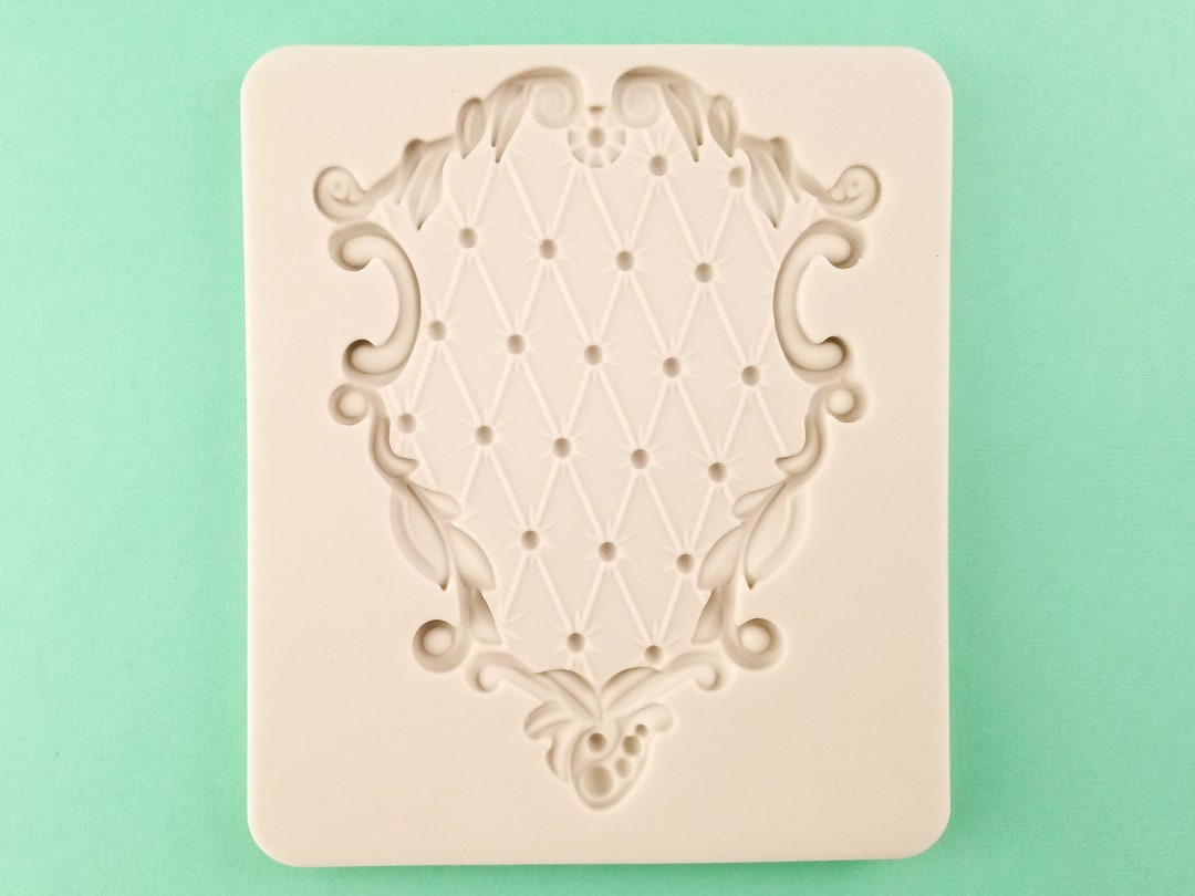 Tufted Miniature Headboard Frame Silicone Mold, Chocolate Mold, Resin ...