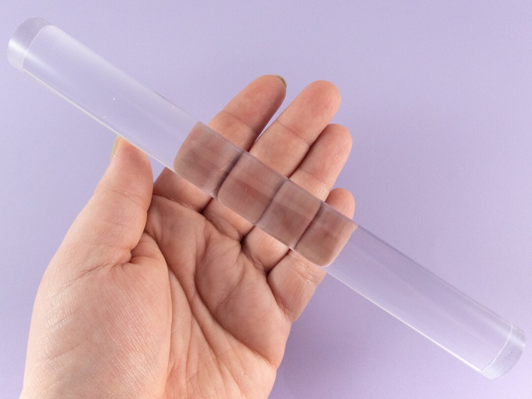 One 195mm Acrylic Rolling Pin for Use With Polymer Clay, Non-stick Roll ...