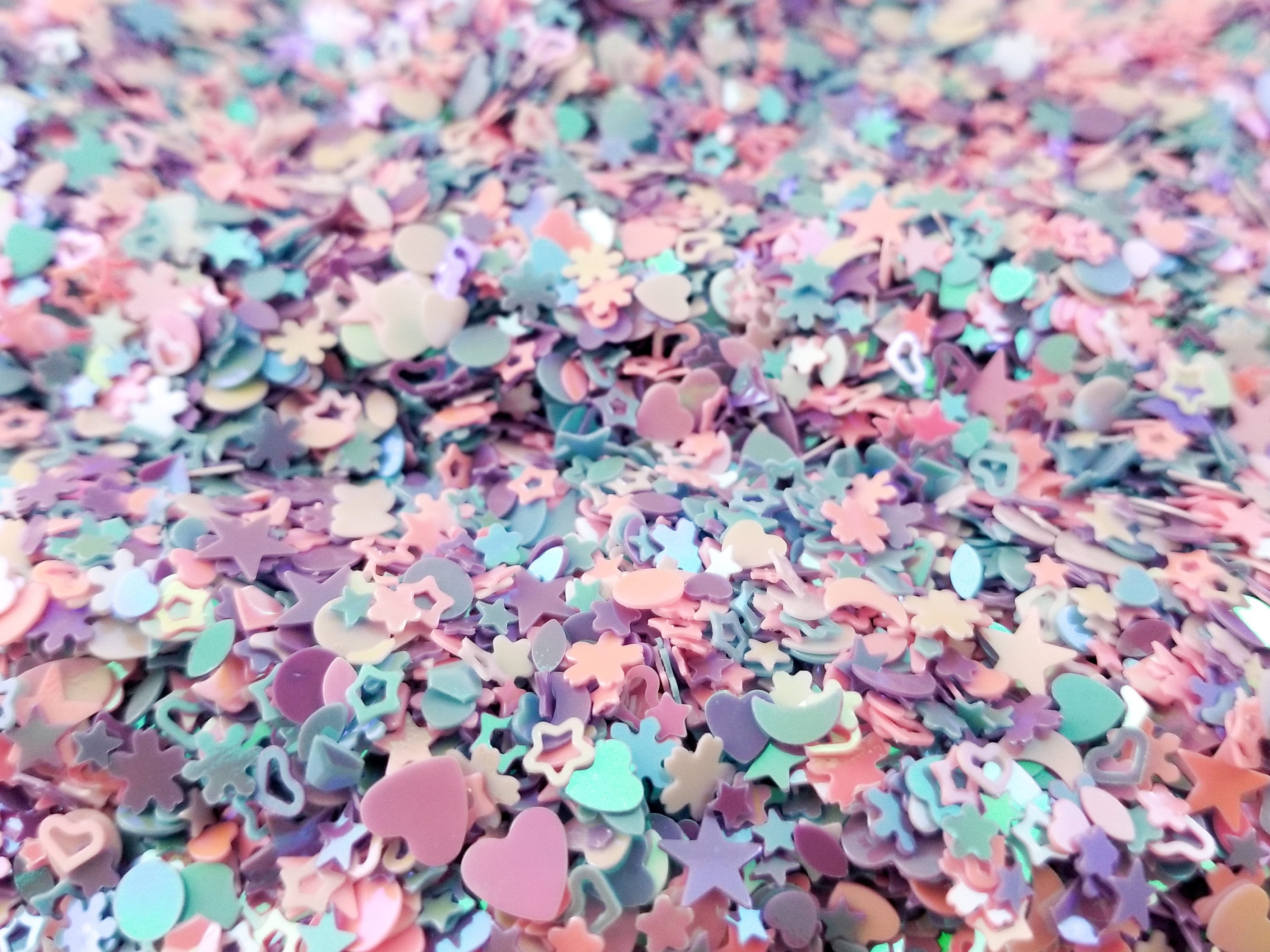 Candy Floss Daydream Mixed Shape Iridescent Glitter 3-6mm - Etsy