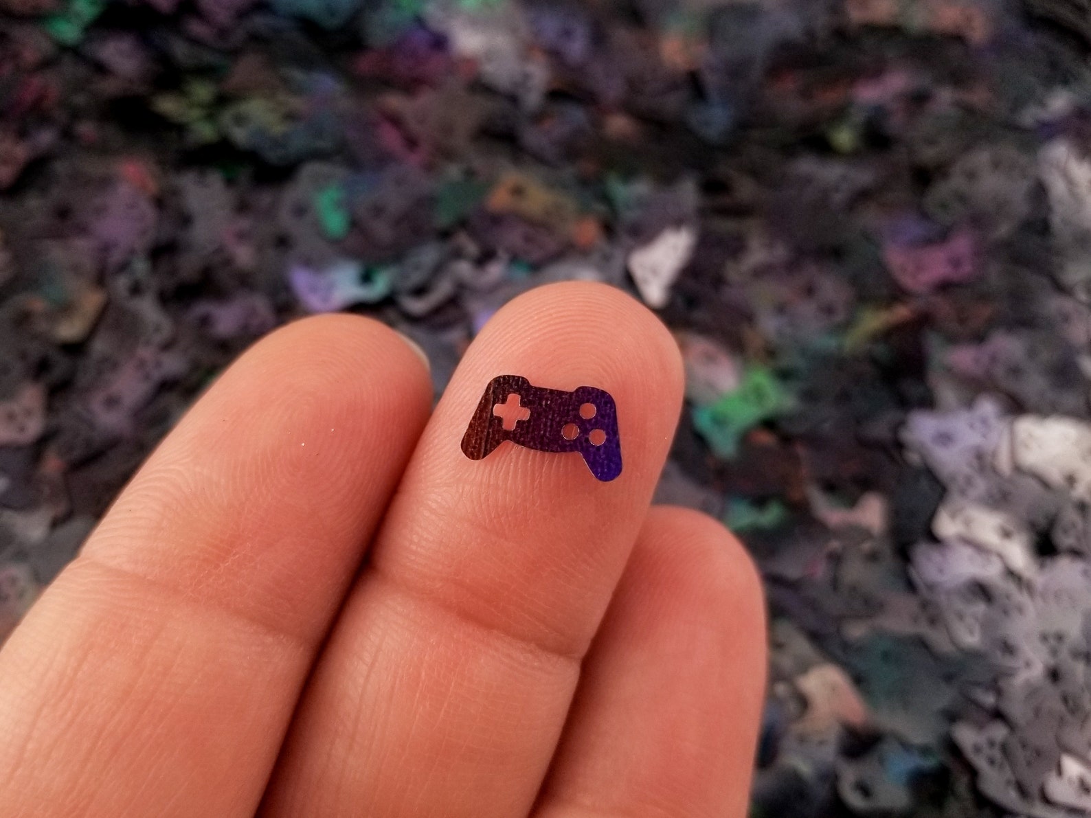 Holographic Black Game Controller Glitter Game Console | Etsy