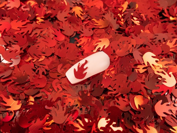 Red Iridescent Fire Glitter 10mm Resin Supplies Glitter - Etsy