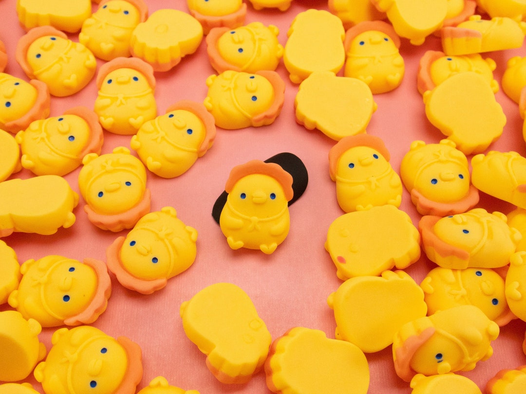 5 Baby Chick Cabochons, 15mm Resin Animal Cabochons, Shaker Mold ...
