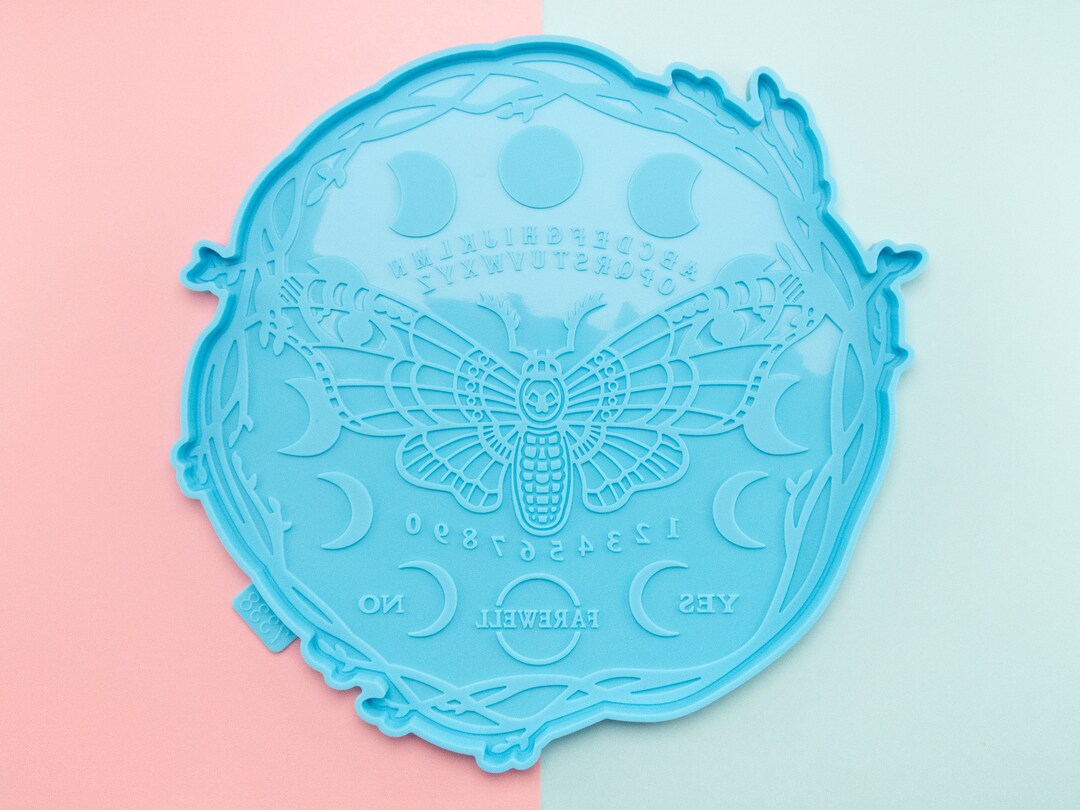 8.75in Lunar Moth Moon Ouija Mat Silicone Mold, Epoxy Resin Mold, DIY ...