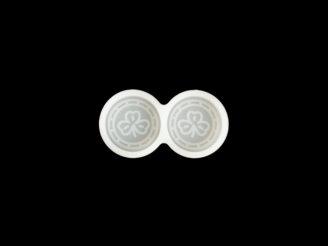 Tiny Shamrock Gold Coin Mold, Mini Earring Stud Cab Silicone Mold Clear ...