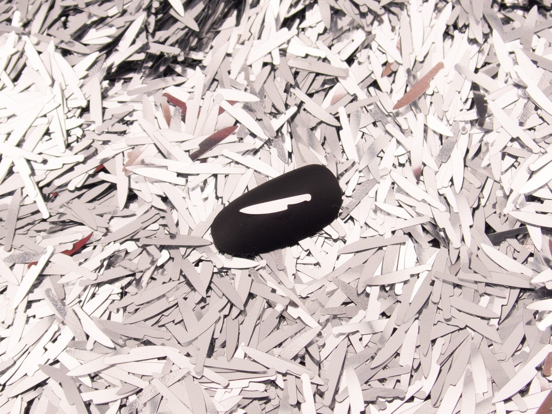 10mm Metallic Silver Knife Glitter, Halloween Slasher Scream Glitter ...