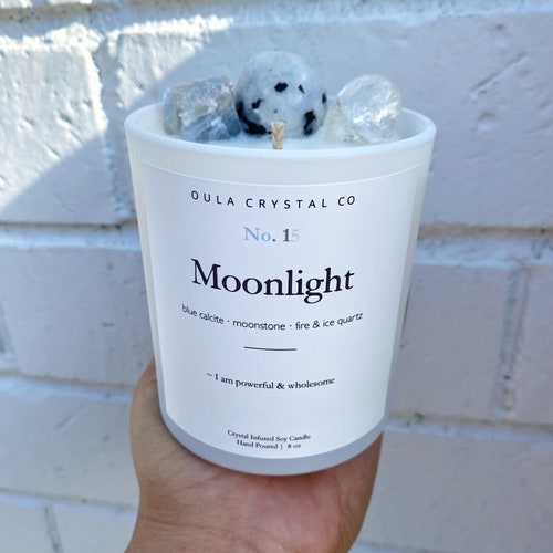 Moonlight Candle Crystal Candle Hand Poured Soy Candle - Etsy