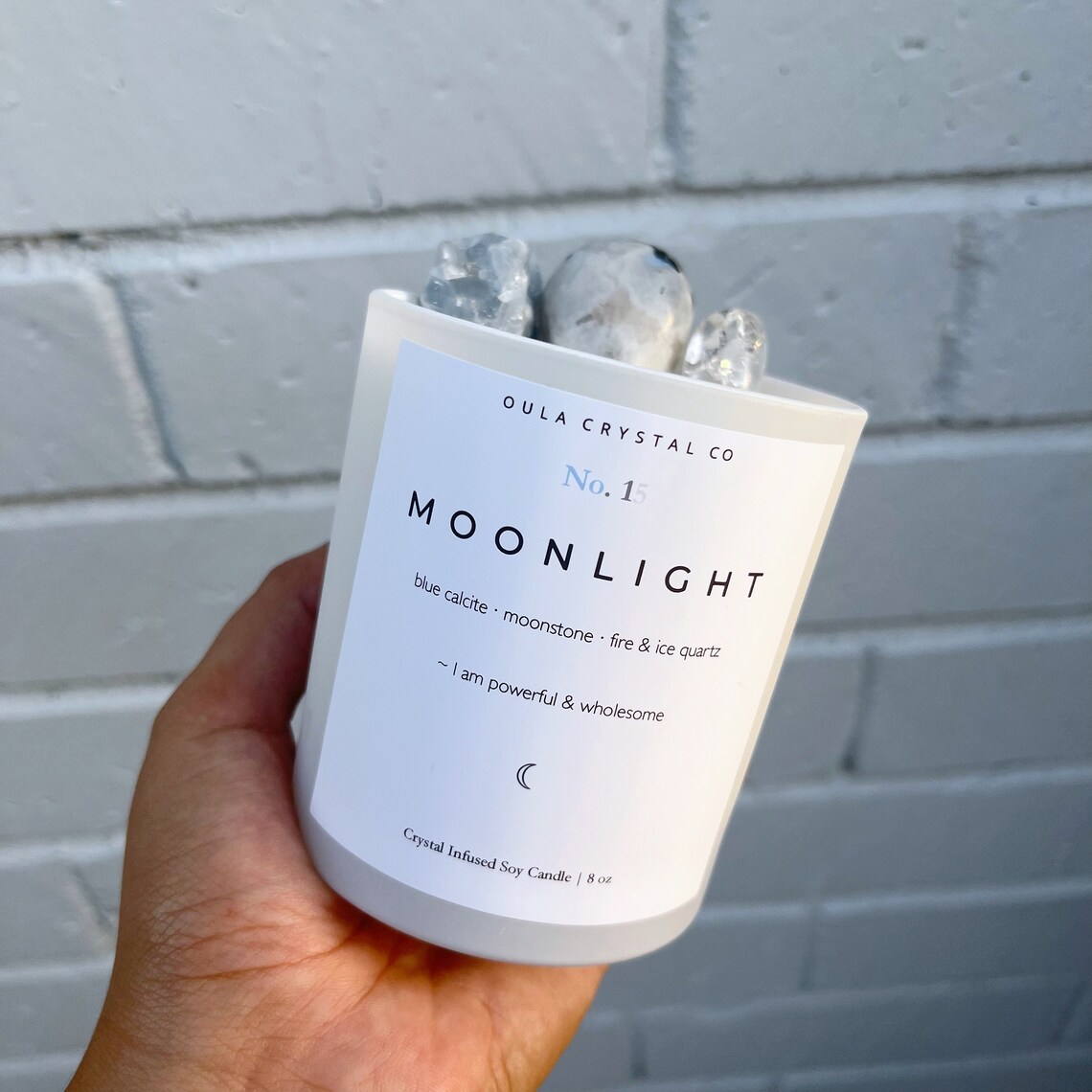Moonlight Candle| Crystal Candle| Hand Poured Soy Candle| Scented ...