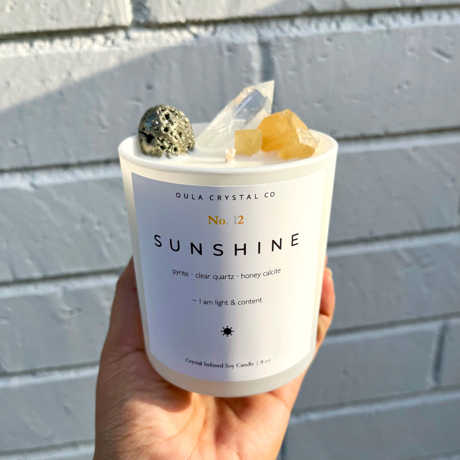 Sunshine Crystal Candle Intentional Healing Spiritual Soy - Etsy