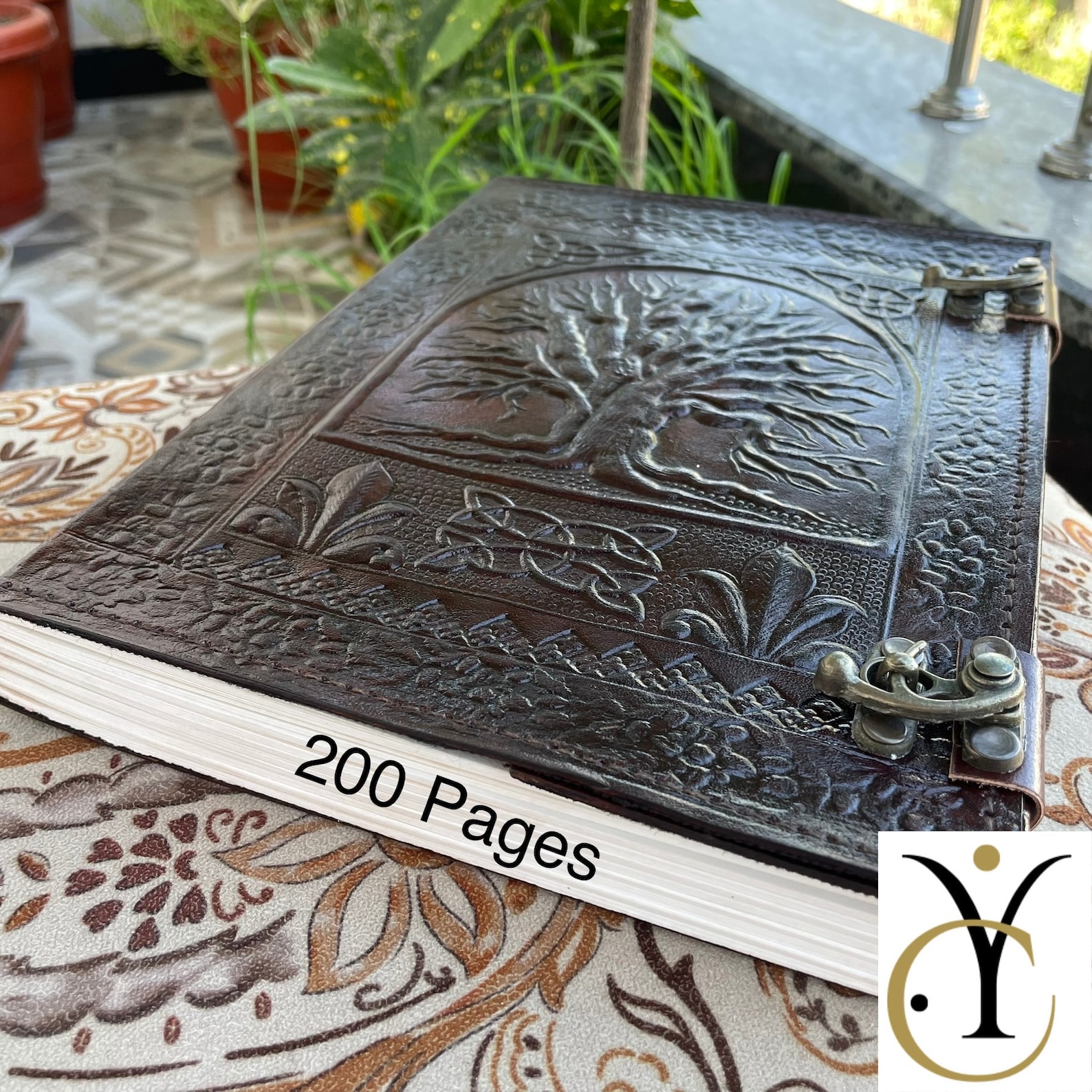 Large Leather Journal, 7X10 Inch Tree of Life, 600 Pages, Handmade ...