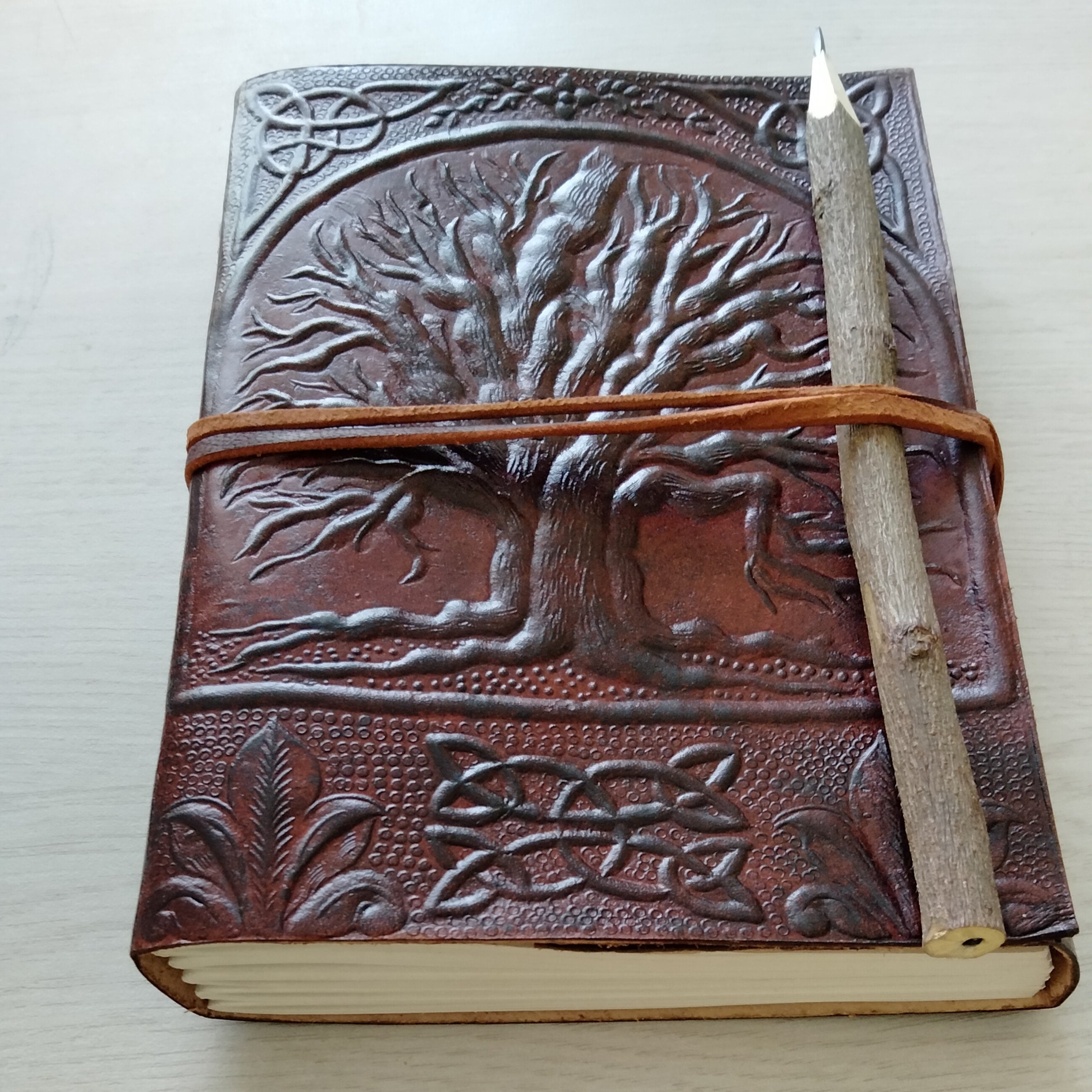 Tree of Life leather Journal Leather Notebook Personalized | Etsy