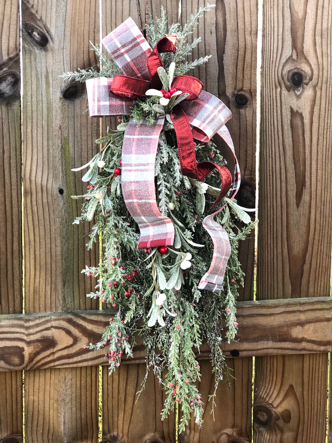 Christmas Swag for Front Door, Christmas Greenery Swag, Christmas ...