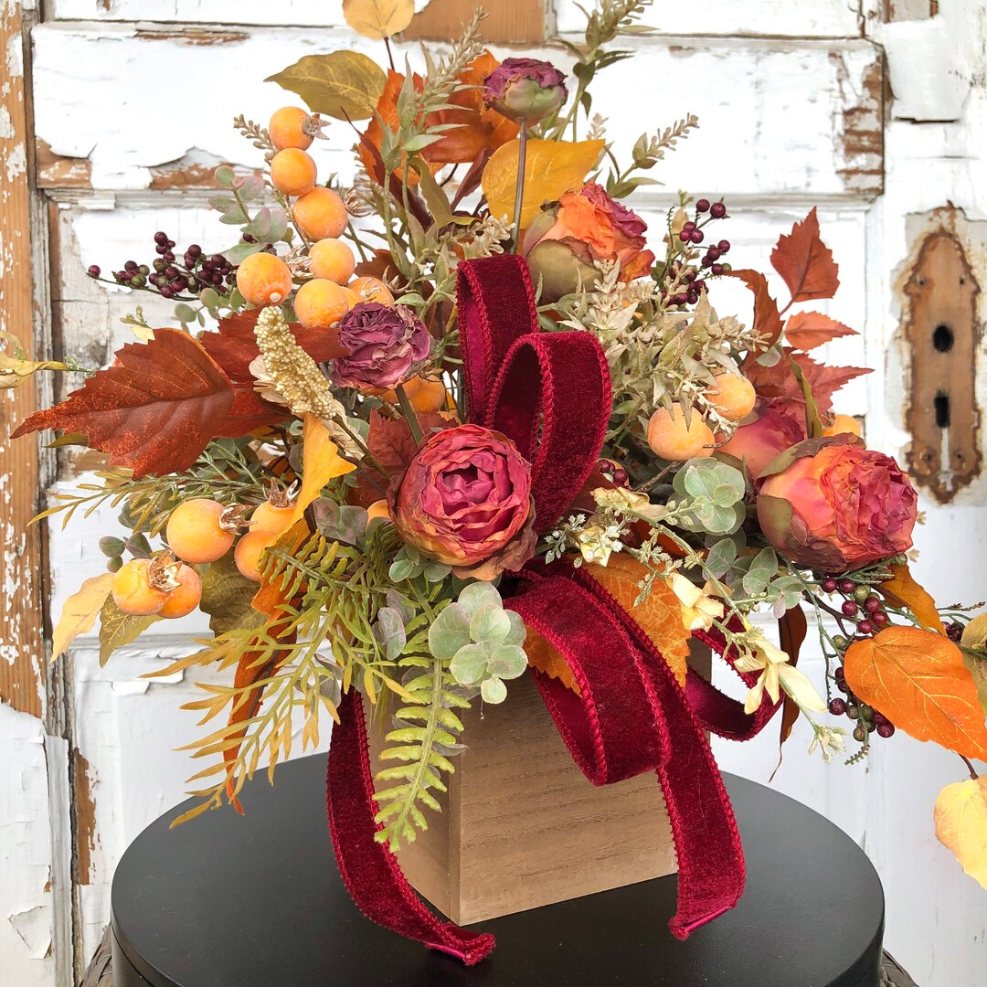 Fall Arrangement, Fall Table Arrangement, Fall Decor, Autumn Floral ...