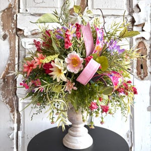 Spring Floral Candlestick Arrangement, Easter Table Decor, Table ...
