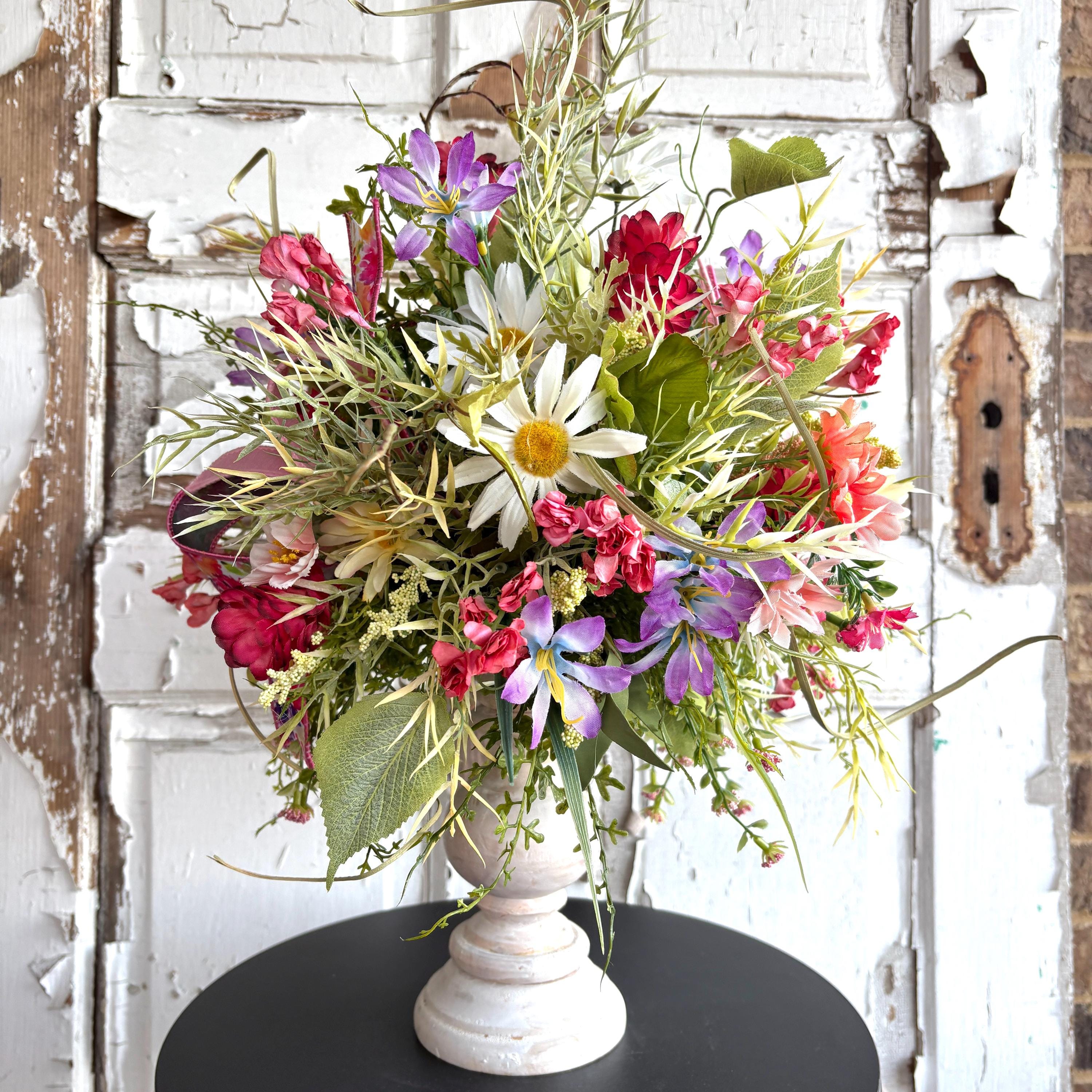 Spring Floral Candlestick Arrangement, Easter Table Decor, Table ...