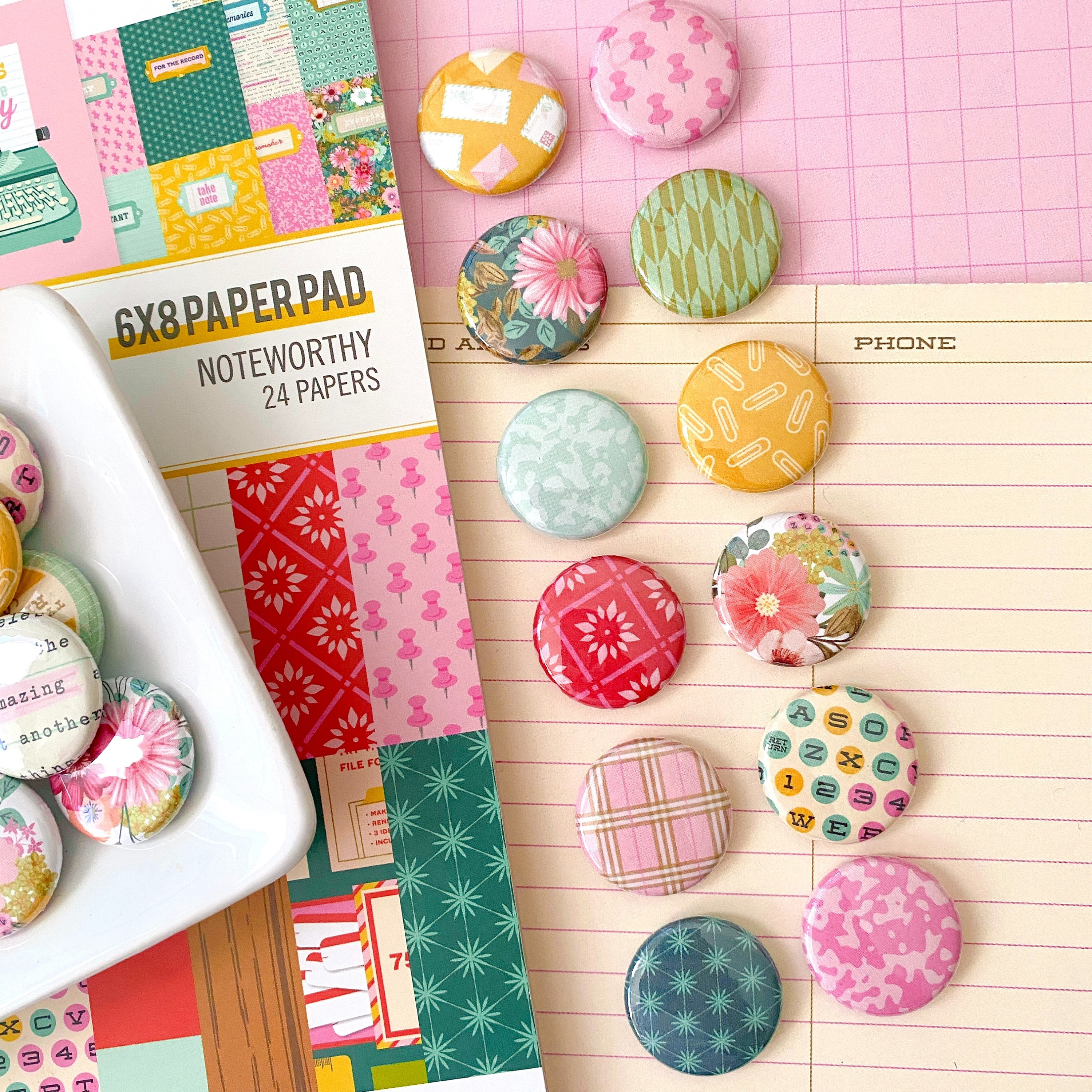 New *NOTEWORTHY* by Simple Stories, Flair Buttons, Flairs, Planner ...