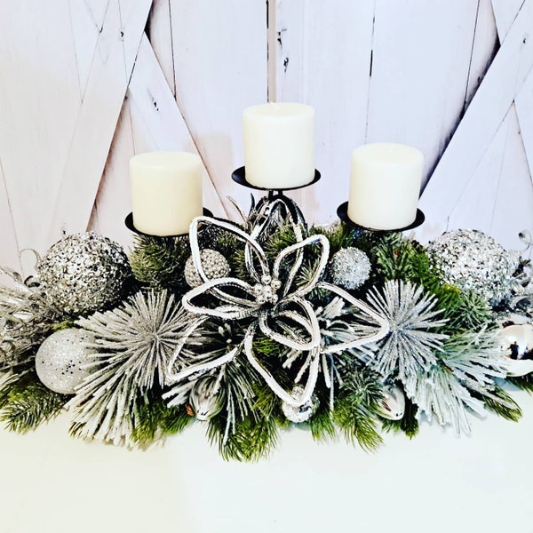 Silver Centerpieces - Etsy