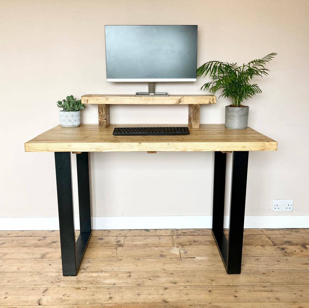 Industrial Style Wooden Desk Computer Desk Home Office | Etsy UK